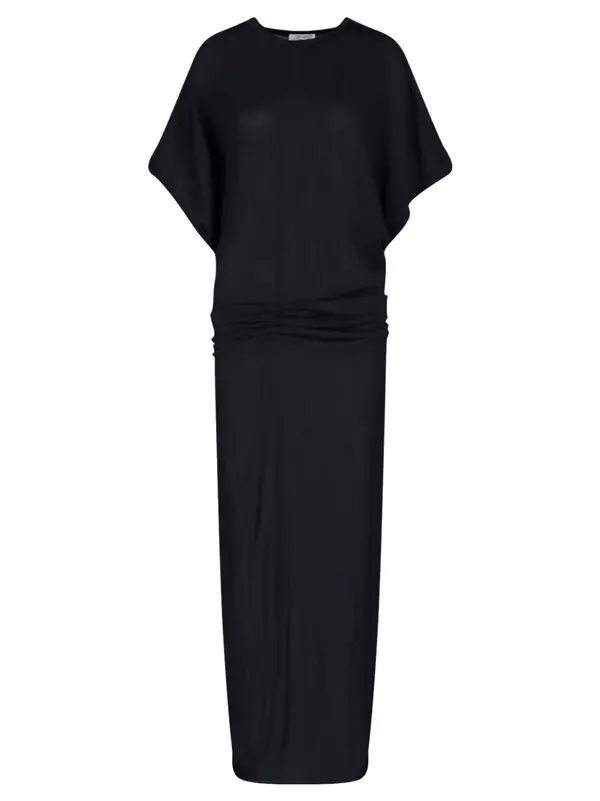 Rick Owens Maxi Dress In Viscose - Black
