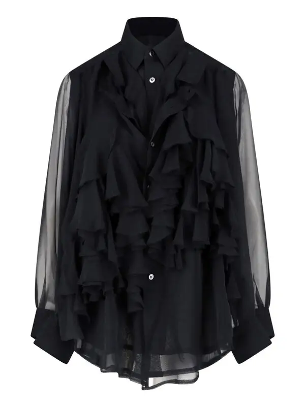 Comme Des Garçons Ruffled Shirt - Black