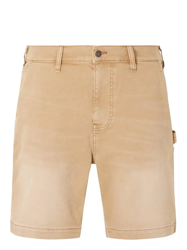 CORRIDOR Painter Wide-leg Denim Shorts - Neutrals