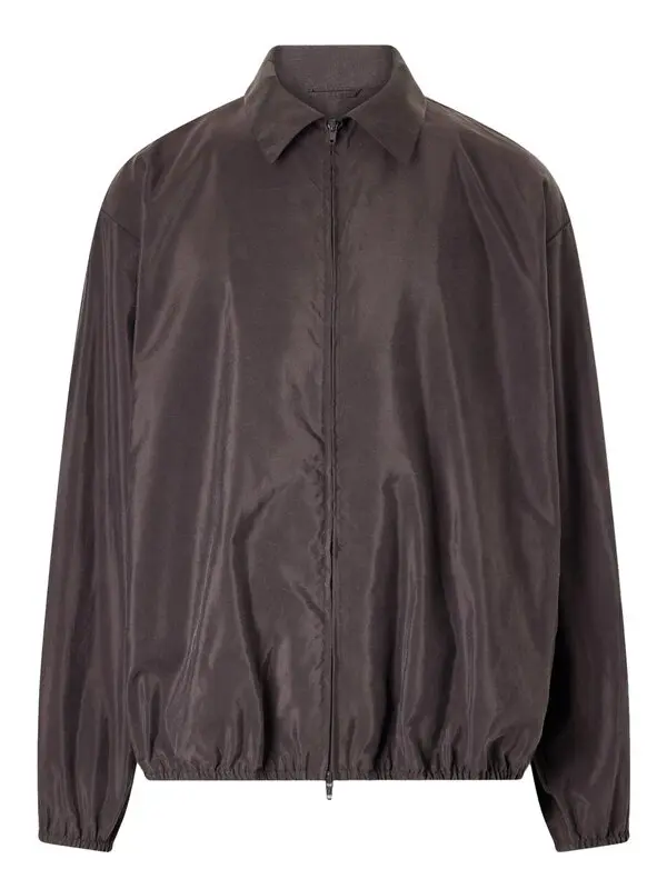 SSSTEIN Silk-blend Satin Bomber Jacket - Brown
