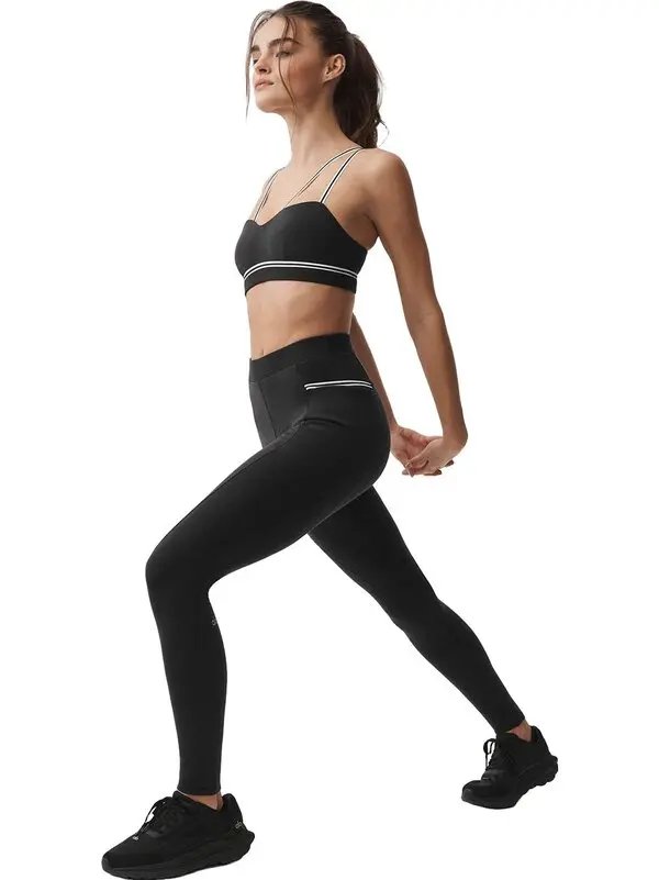 Alo Yoga Airbrush High-waist Fast Track Legging - Black/white