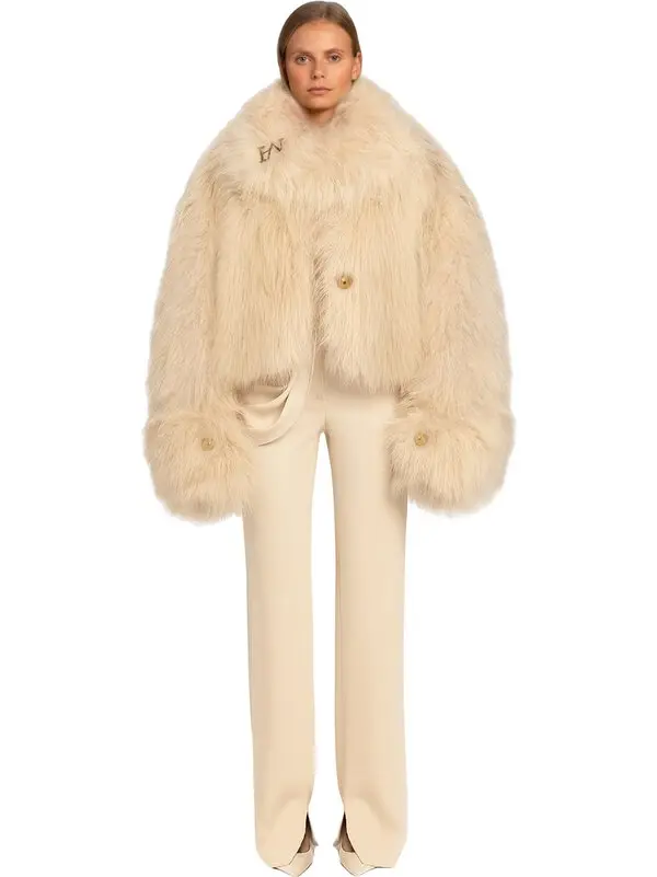 Aiste Hong Faux-fur Jacket - Cream