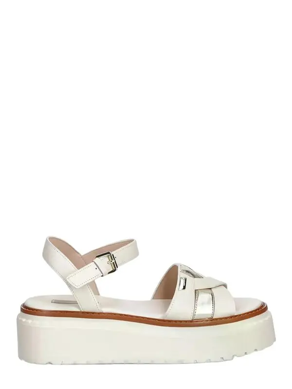 Liu Jo Leather Platform Sandals - White