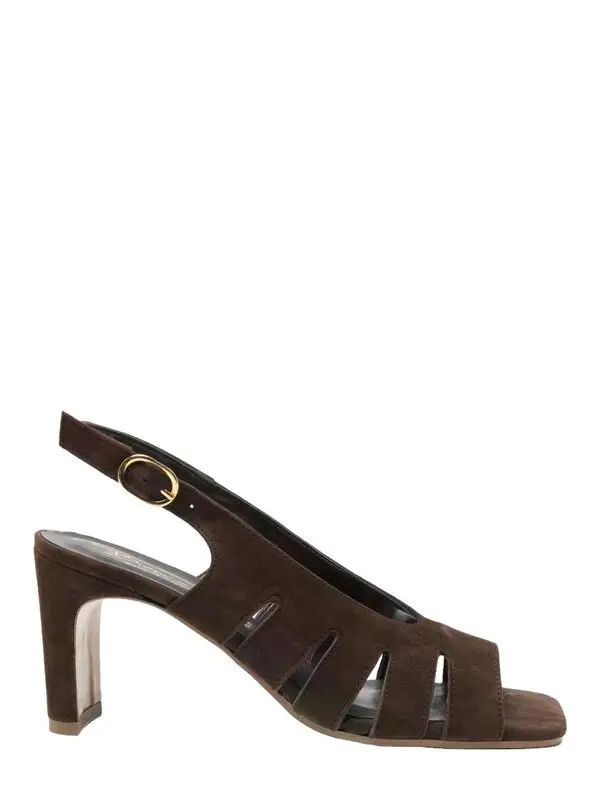 BIANCADI Cutout Detail Slingback Sandals - Brown