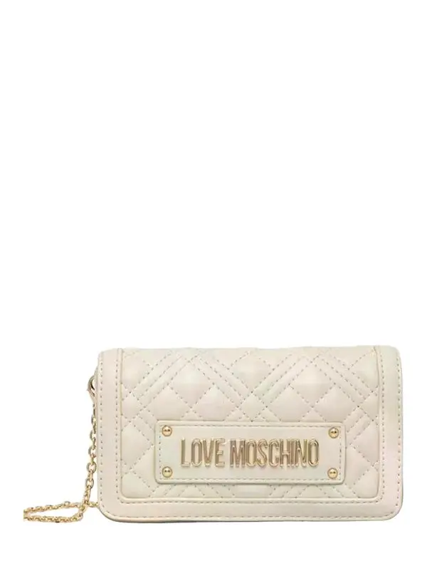 Moschino Logo-appliqué Crossbody Bag - Neutrals