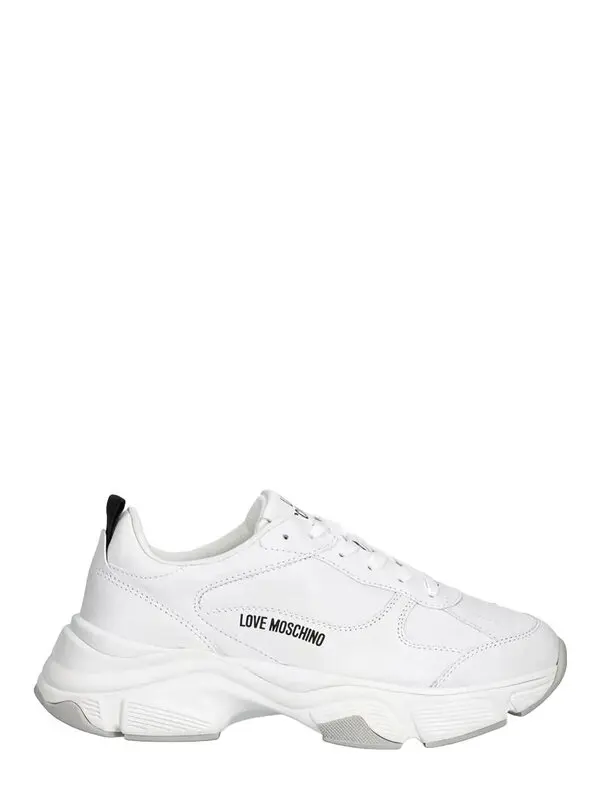 Moschino Leather Sneakers - White