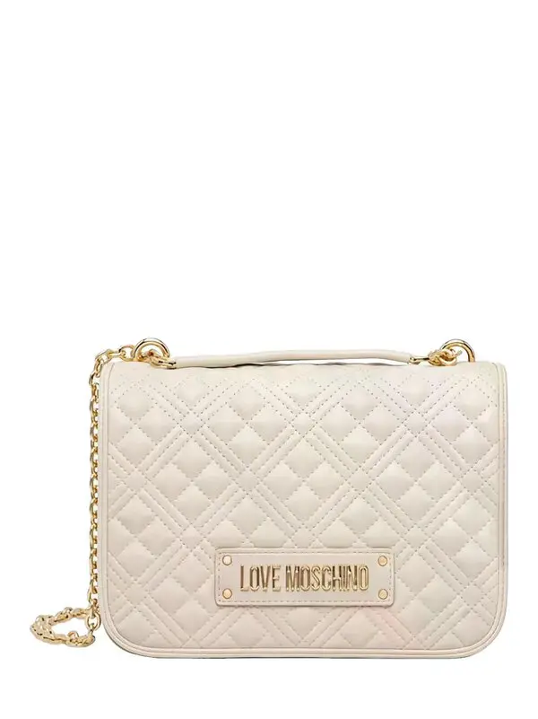 Moschino Logo-detail Quilted Handbag - Neutrals