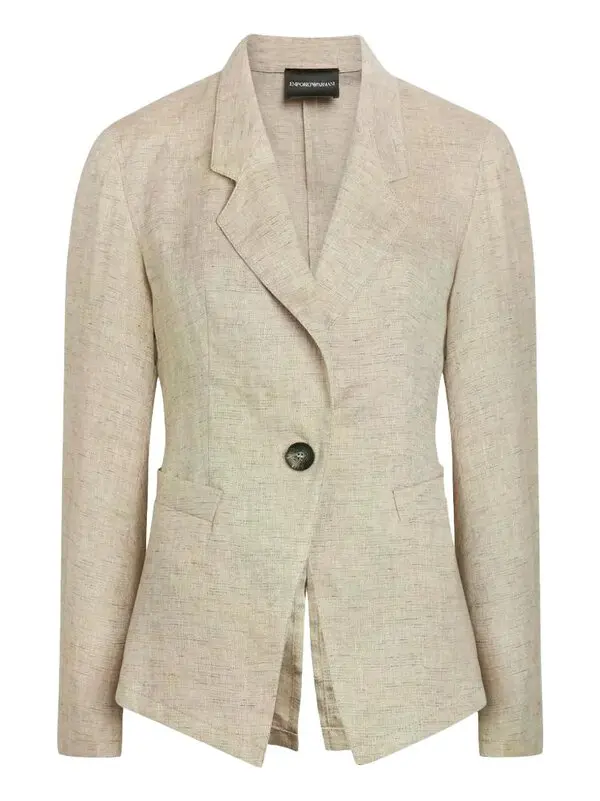 Emporio Armani Buttoned Blazer - Neutrals