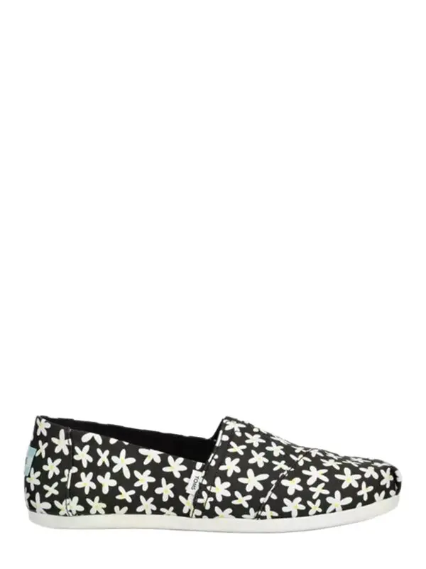 Toms Floral Espadrille Flats - Black