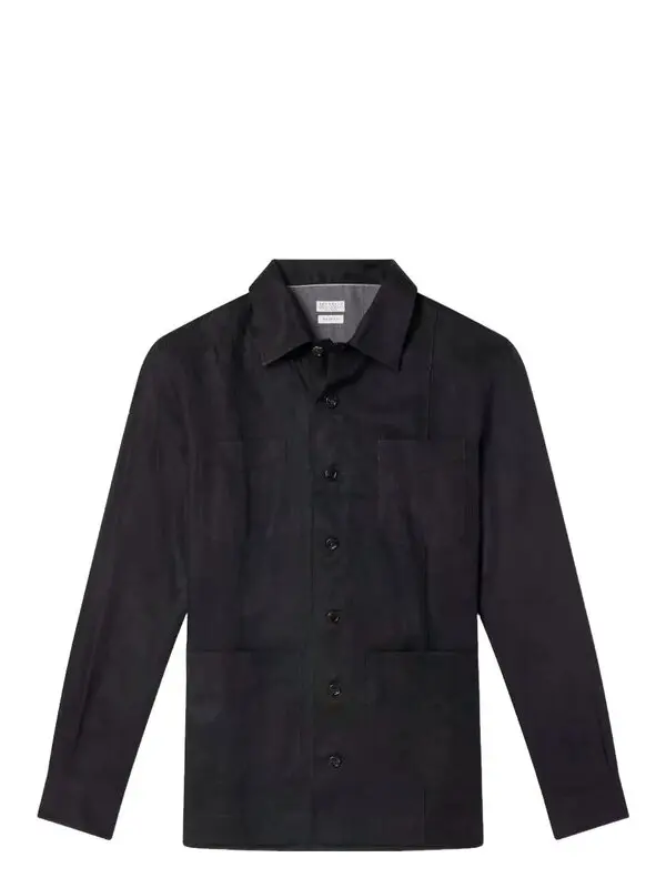 Brunello Cucinelli Patch-pocket Buttoned Shirt - Black