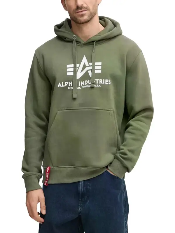 Alpha Industries Logo Hooded Sweatshirt - Green