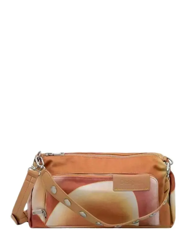 Desigual Patterned Cross Body Bag - Orange