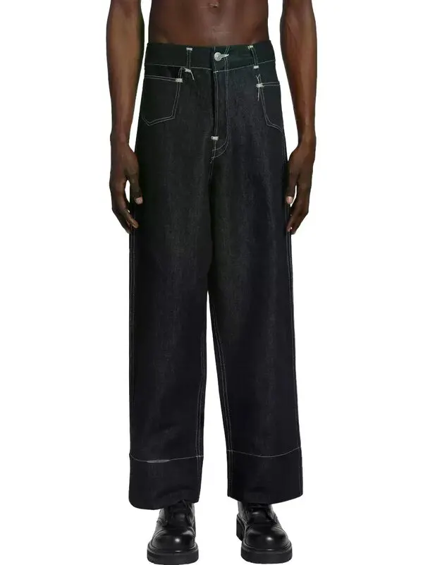 Junya Watanabe Contrast-stitch Jeans - Blue