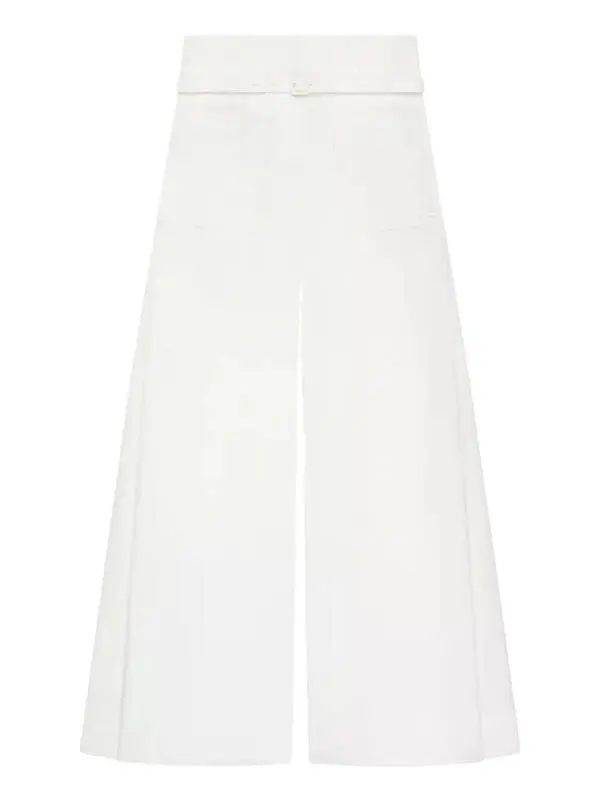 COURREGES Logo-detail Palazzo Pants - White