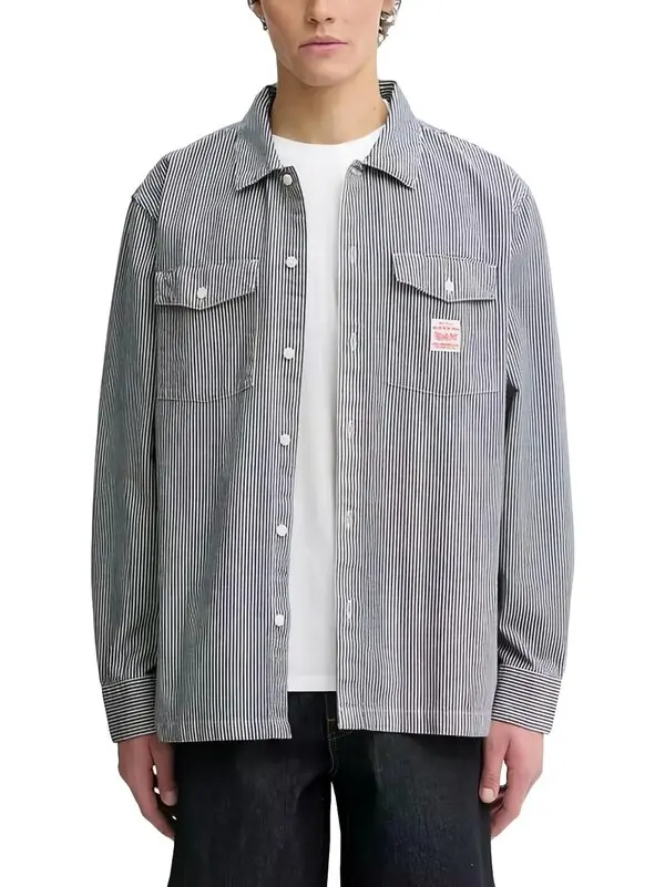 LEVI'S Striped Pocket Shirt - Blue