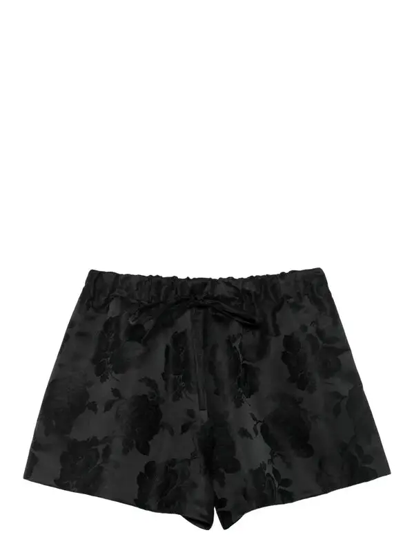 Simone Rocha Floral-pattern Shorts - Black