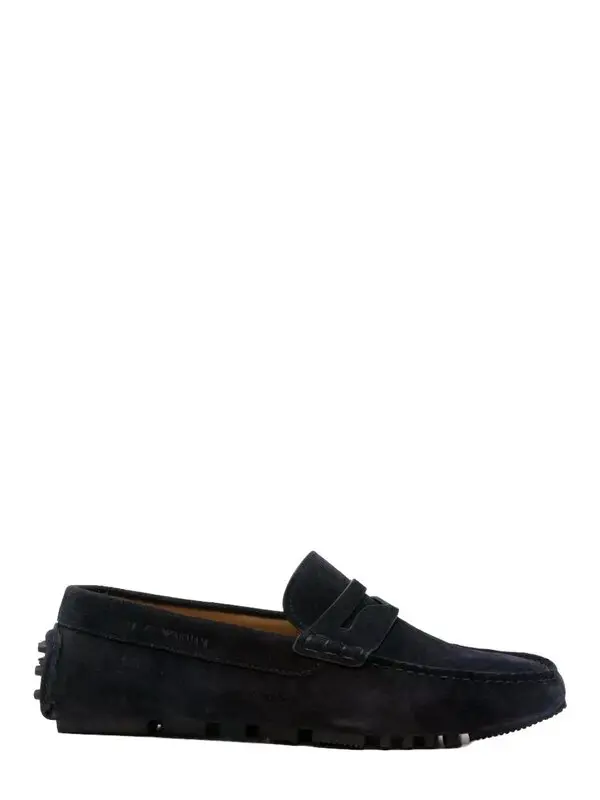 Emporio Armani Suede Loafers - Blue