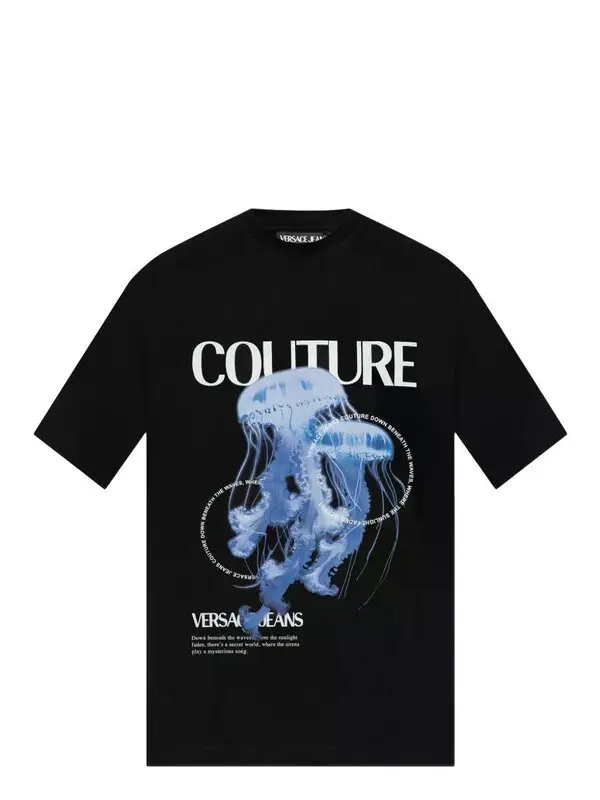 Versace Jellyfish Print T-shirt - Black