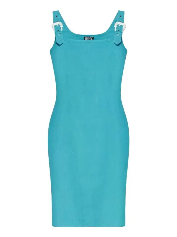 Versace Buckle Strap Dress - Blue
