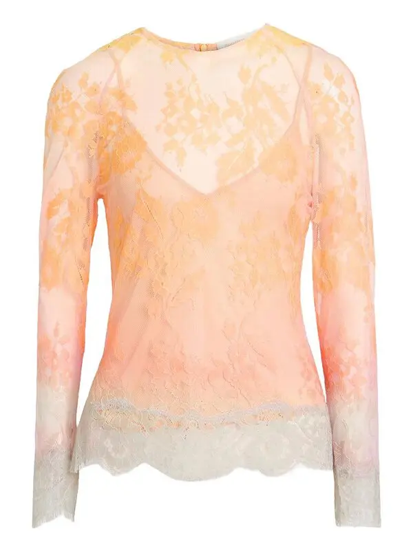 Zimmermann Corded Lace Top - Pastel Orange