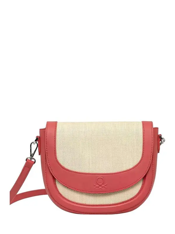 BENETTON Woven Crossbody Bag - Pink
