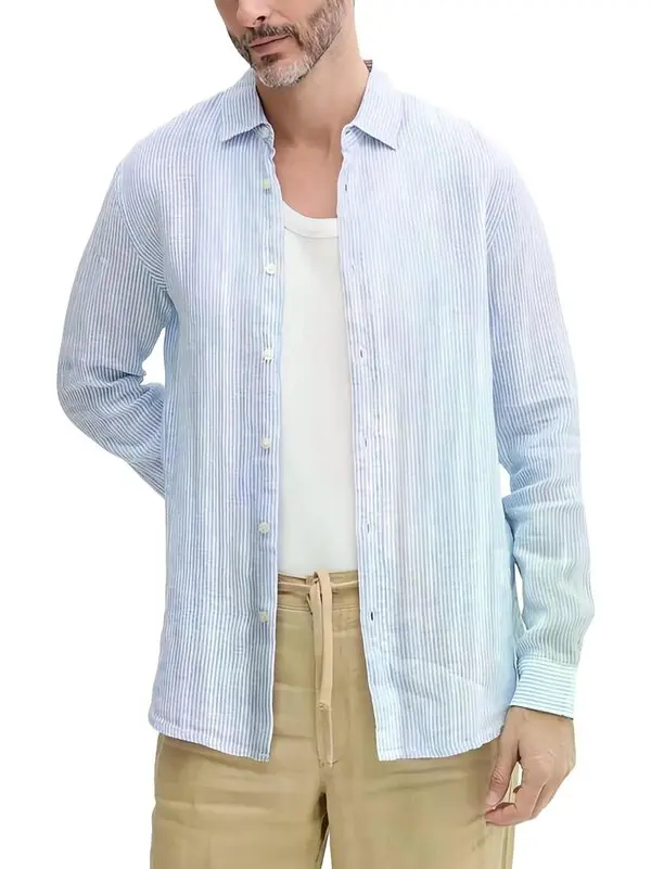 BENETTON Striped Long-sleeve Shirt - Blue