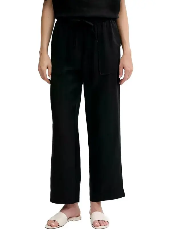 BENETTON Wide Leg Trousers - Black