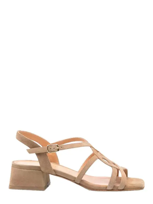 JULIE DEE Crisscross-strap Sandals - Neutrals