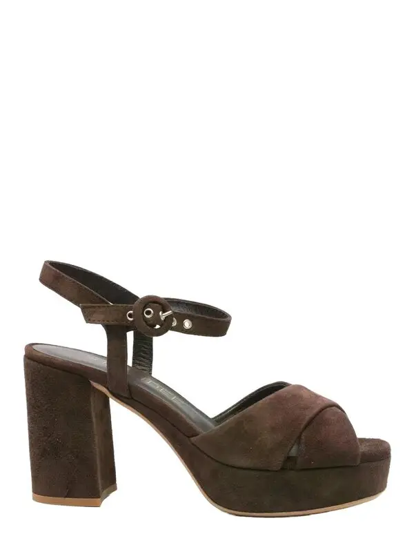 JULIE DEE Platform-heel Sandals - Brown