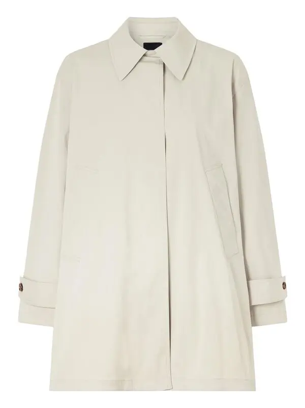 Theory Cotton-blend Gabardine Trench Coat - Neutrals
