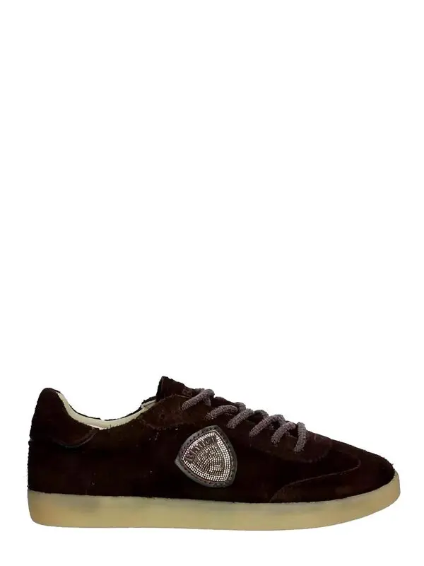BLAUER. Appliqué Lace-up Sneakers - Brown