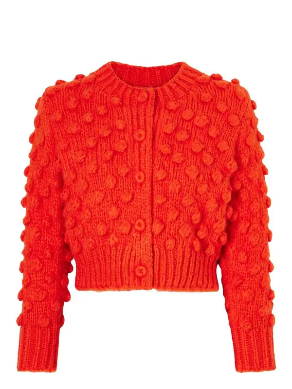 Suzie Kondi Juno Cropped Cardigan - Red