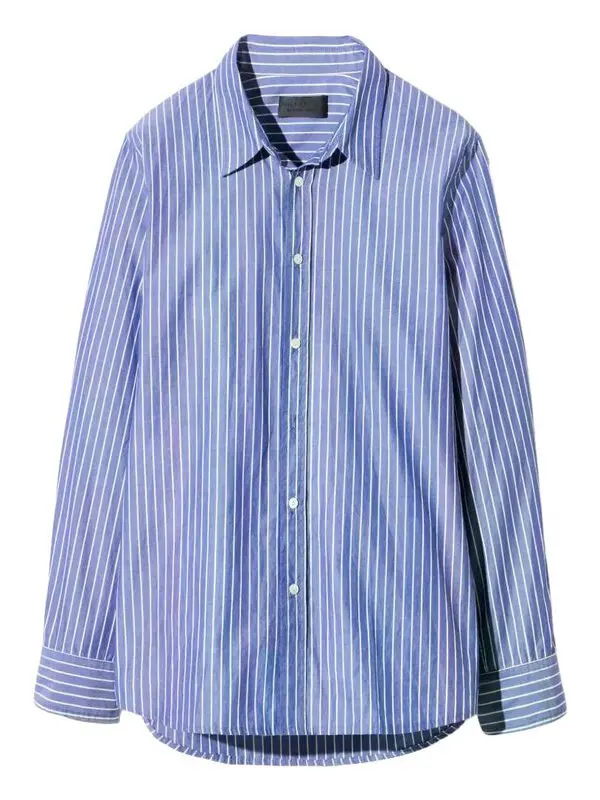 NILI LOTAN Raphael Striped Shirt - Blue