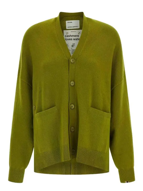 EXTREME CASHMERE X Nº24 Tokio V-neck Cardigan - Green