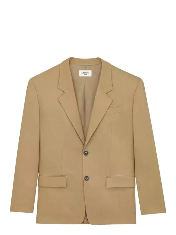 Saint Laurent Peak-lapel Blazer - Neutrals