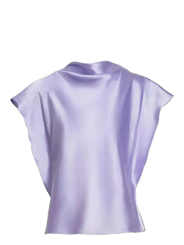 Tanya Taylor Cowl Neck Top - Purple