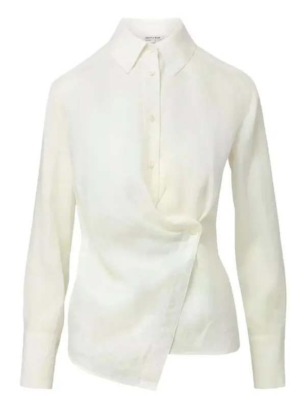 Veronica Beard Perezzi Wrap Shirt - White