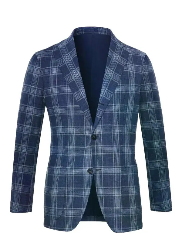 SARTORIO NAPOLI Prince Wales Check Jacket - Blue