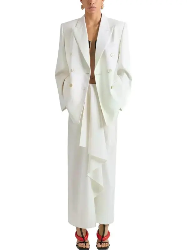 Givenchy Draped Maxi Skirt - White