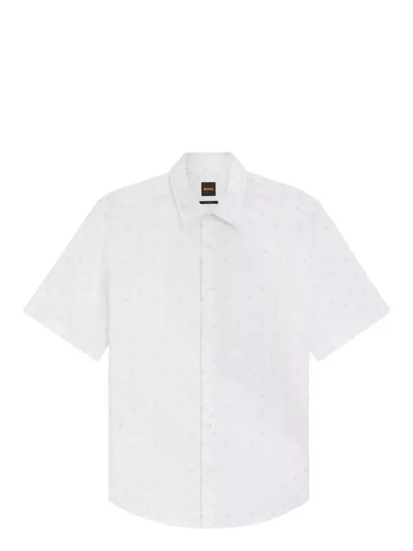 BOSS Patterned Short-sleeved Shirt - White