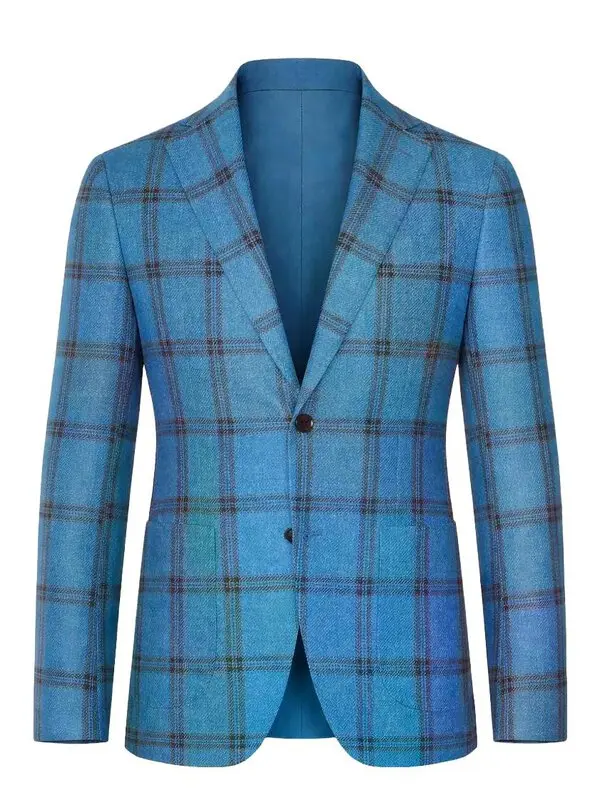 SARTORIO NAPOLI Windowpane Blazer - Blue
