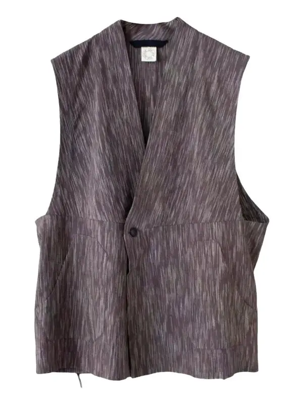 JAN JAN VAN ESSCHE Pocket Button Vest - Brown