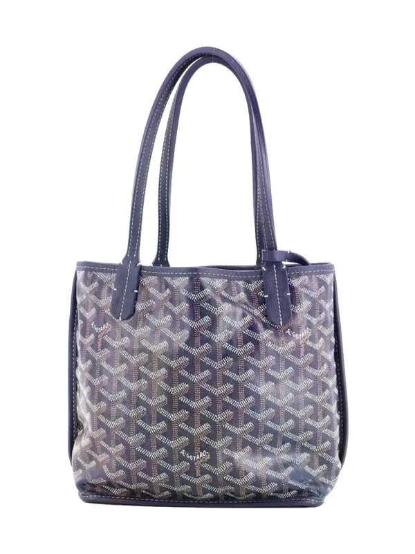 Goyard Anjou Reversible Tote Coated Canvas Mini Satchel - Blue