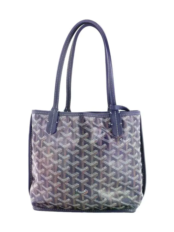 Goyard Anjou Reversible Tote Coated Canvas Mini Satchel - Blue