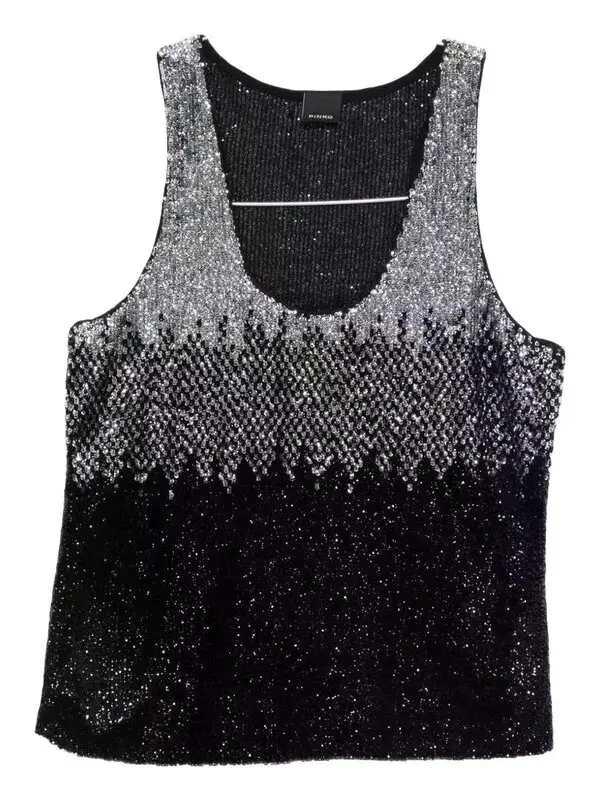 Pinko Sequinned Top - Black