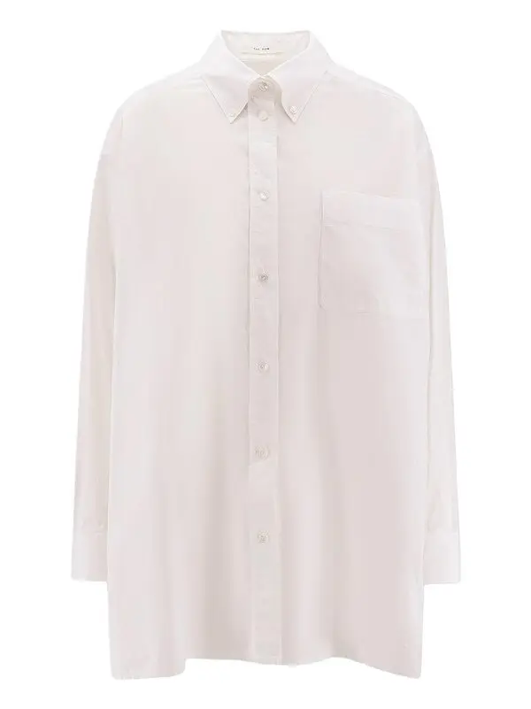 THE ROW Victoria Cotton Shirt - White