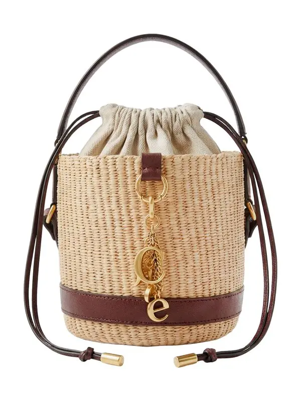 Chloé Raffia Bucket Bag - Beige