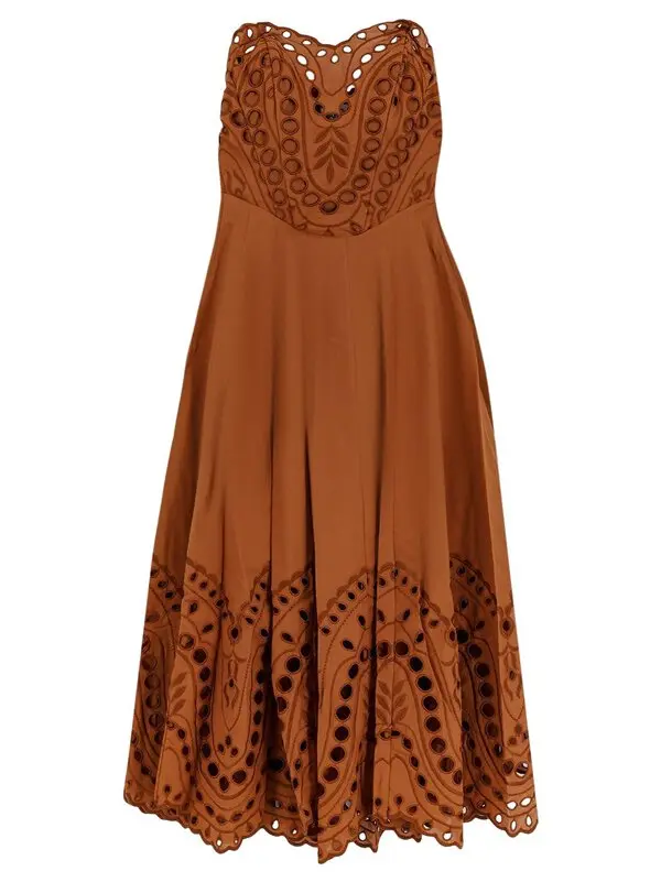 Charo Ruiz Ibiza Marlin Long Dress - Brown