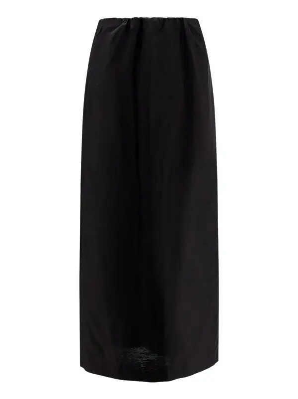THE ROW Saul Cotton And Silk Long Skirt - Black