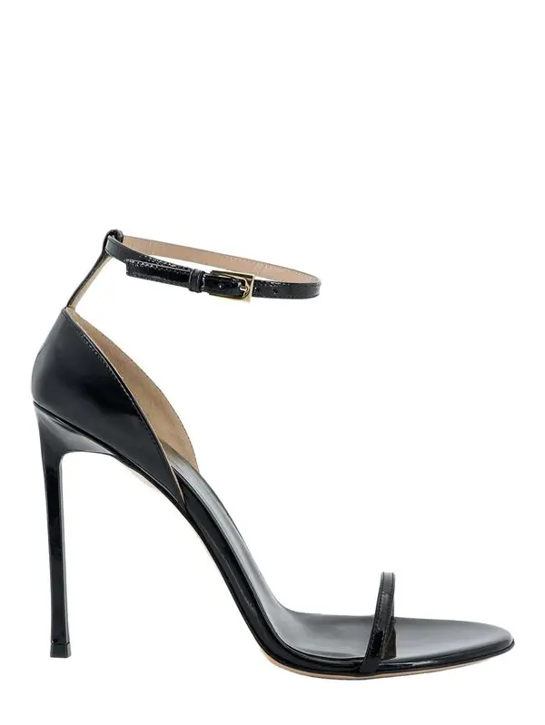 TOM FORD Patent Leather Heeled Sandal - Black